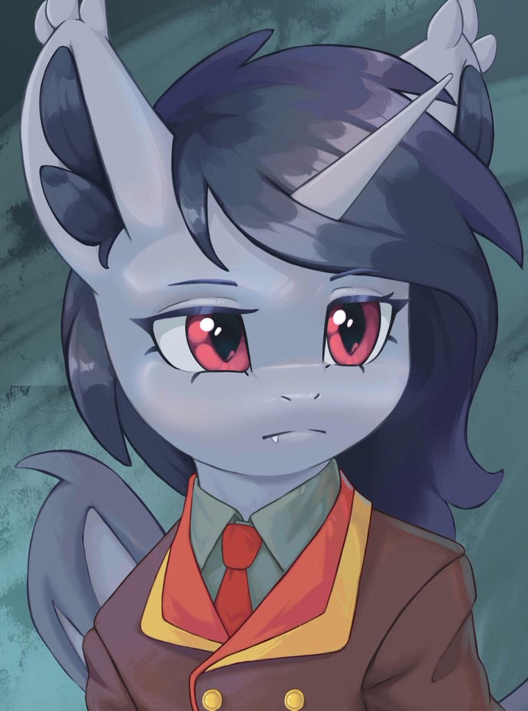 #3394999 - safe, artist:闪电_lightning, oc, alicorn, bat pony, bat pony ...