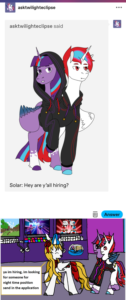 #3395766 - safe, artist:ask-luciavampire, oc, oc only, oc:prince solar eclipse, oc:sugar rose ...