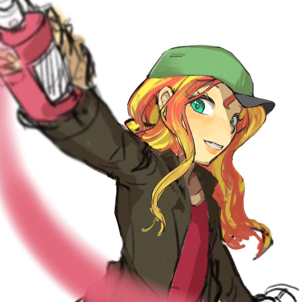 #3397186 - safe, artist:sugarcube269, sunset shimmer, human, equestria ...