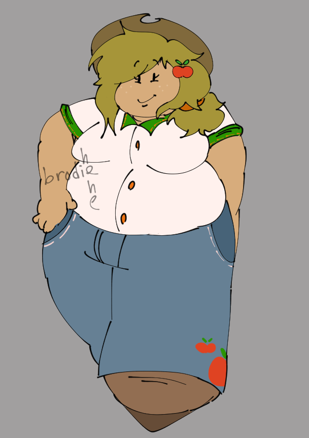 #3397442 - safe, artist:brodiehehe, applejack, human, equestria girls ...