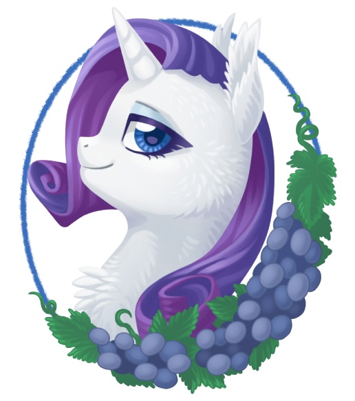 #3397786 - safe, artist:dany-the-hell-fox, rarity, pony, unicorn, g4, berry, bust, food, horn ...