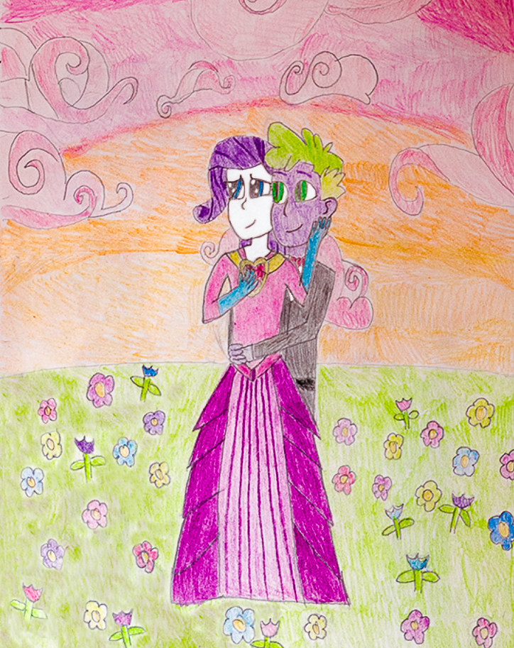 #3398190 - safe, artist:hakdurbin, rarity, spike, human, equestria ...