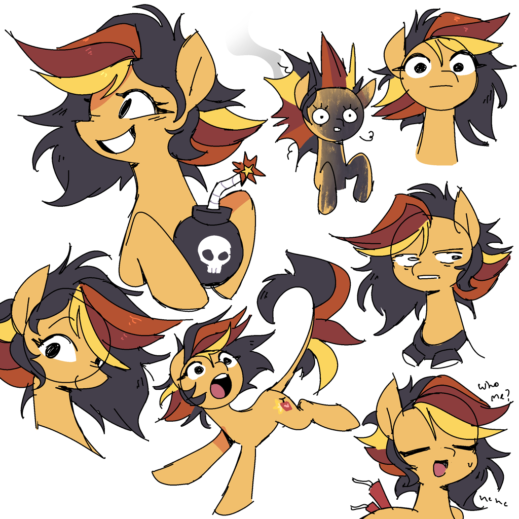 #3412398 - safe, artist:syrupyyy, oc, oc only, oc:orica spirtas, earth pony, pony, blush lines ...