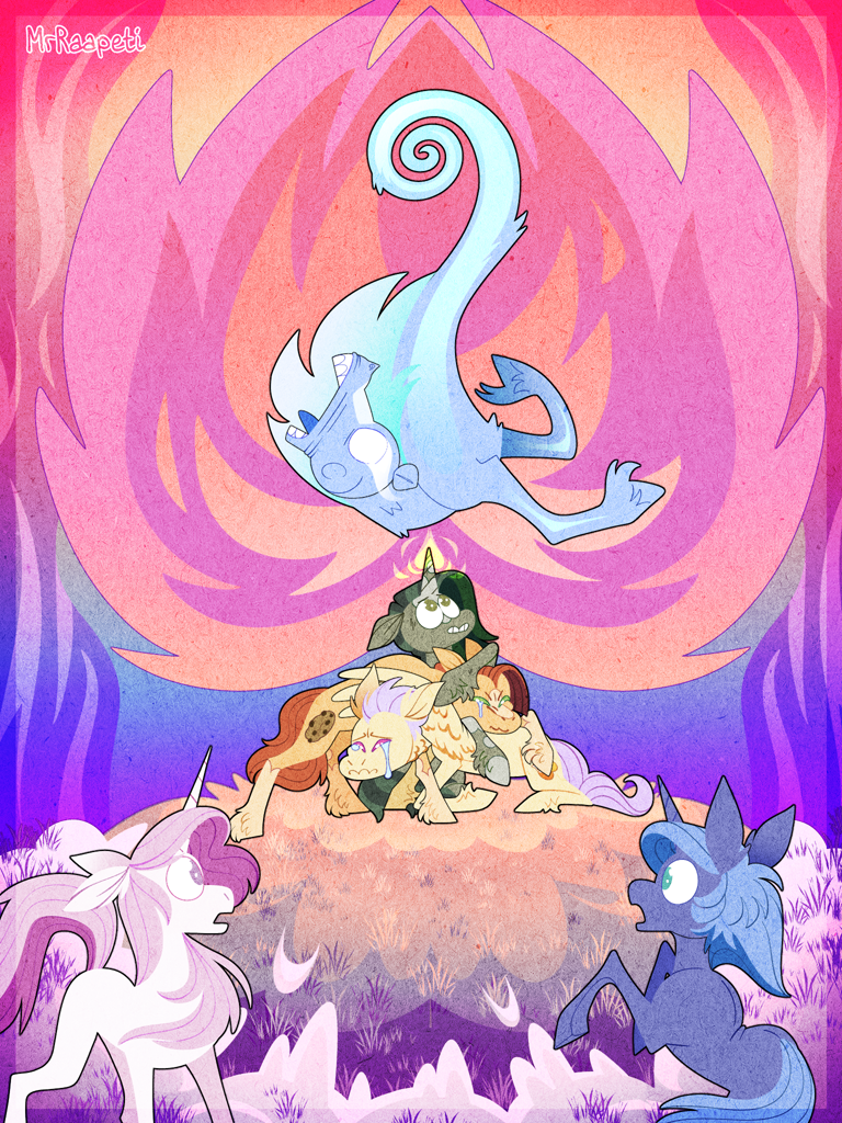 #3413007 - safe, artist:mrraapeti, clover the clever, princess celestia ...