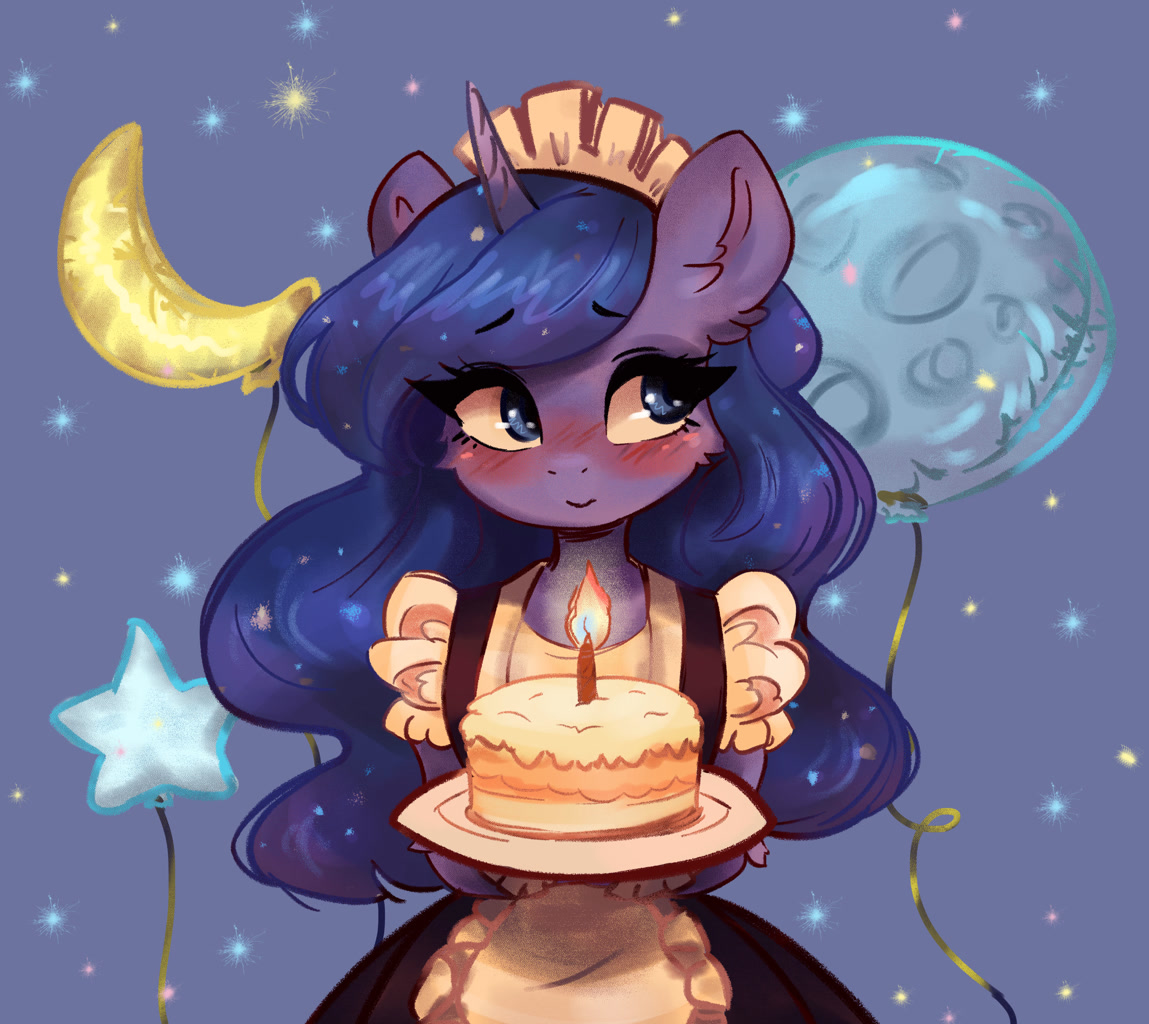 #3418400 - safe, artist:polnocnykot, princess luna, alicorn, anthro, g4 ...