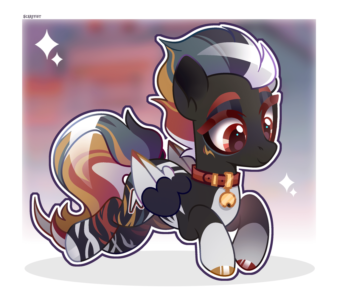 #3419847 - safe, artist:scarffist, oc, oc only, pony, bell, bell collar, collar, solo - Derpibooru