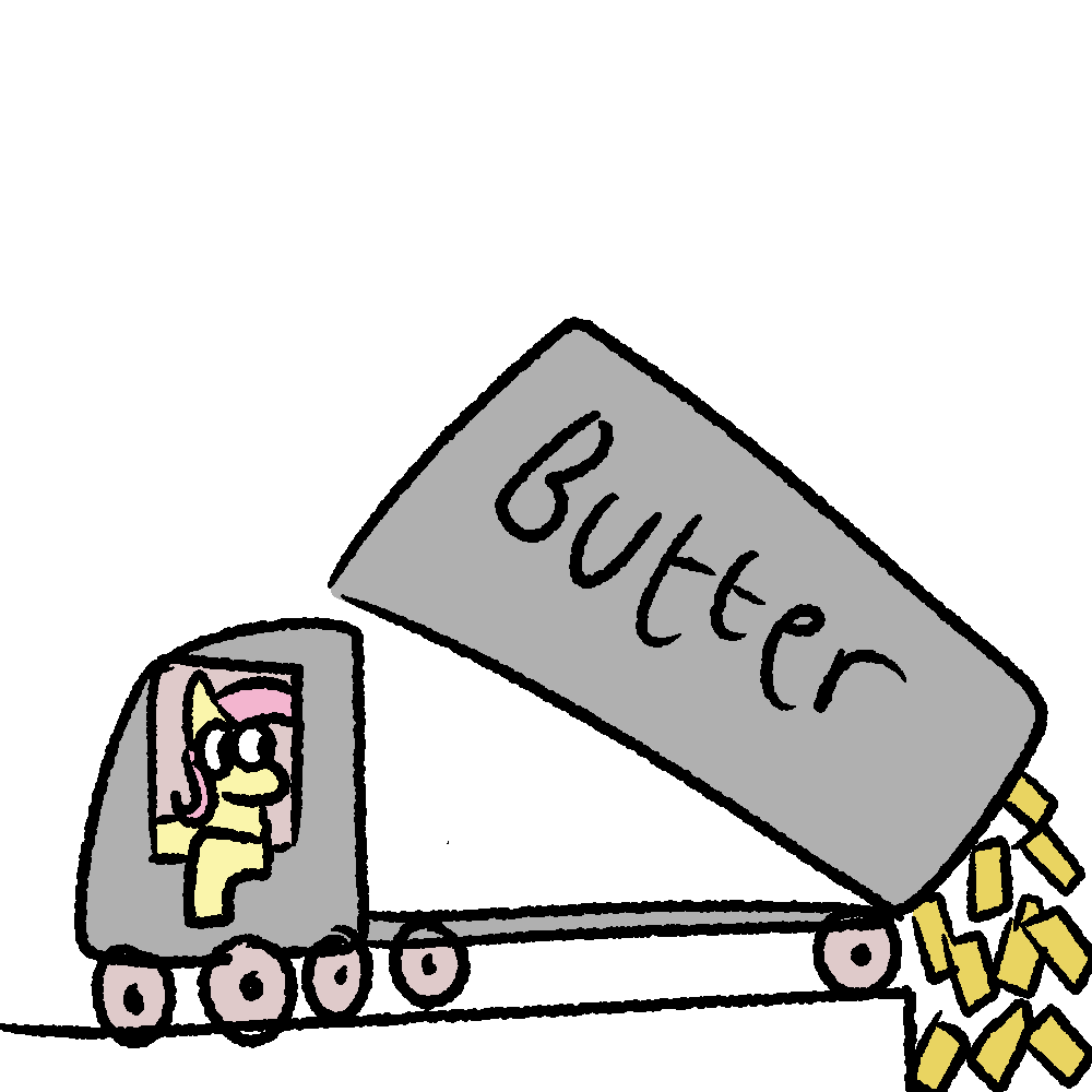 #3422249 - safe, artist:zoeyhorse, fluttershy, pegasus, pony, butter ...