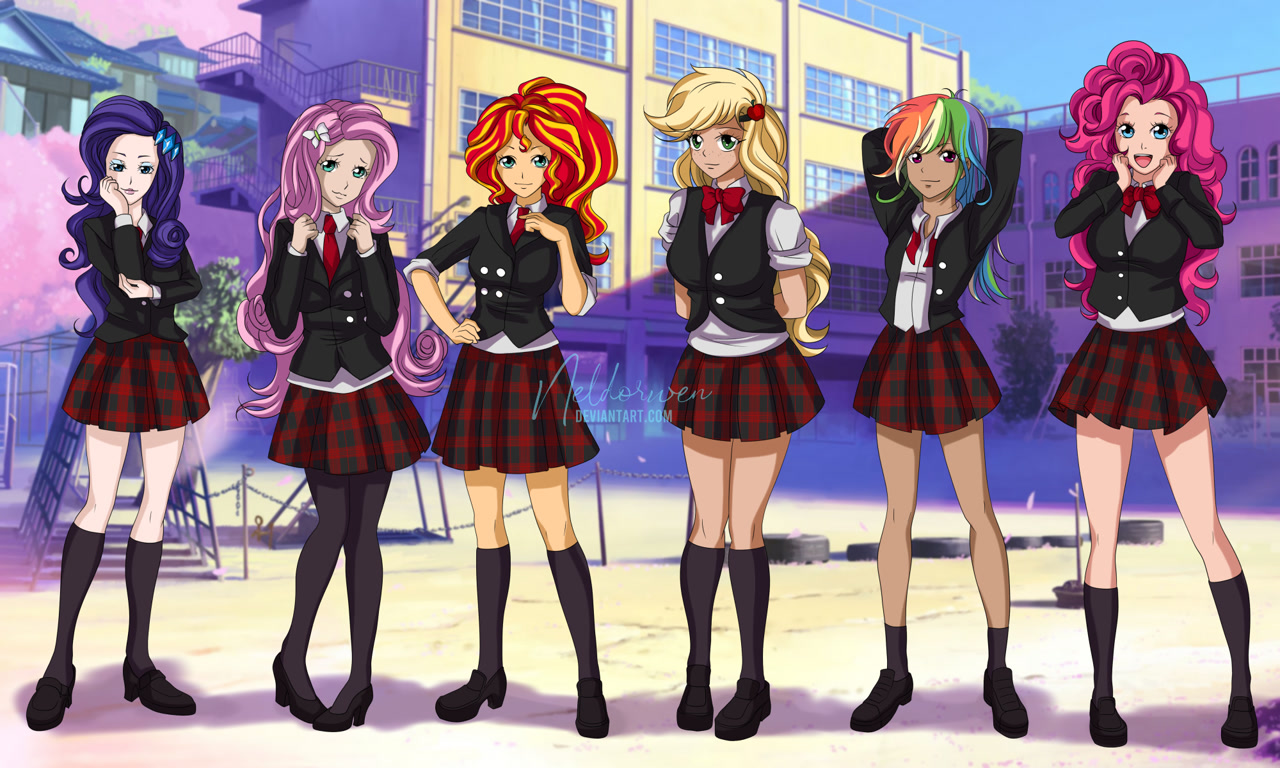 #3423092 - safe, artist:neldorwen, applejack, fluttershy, pinkie pie ...