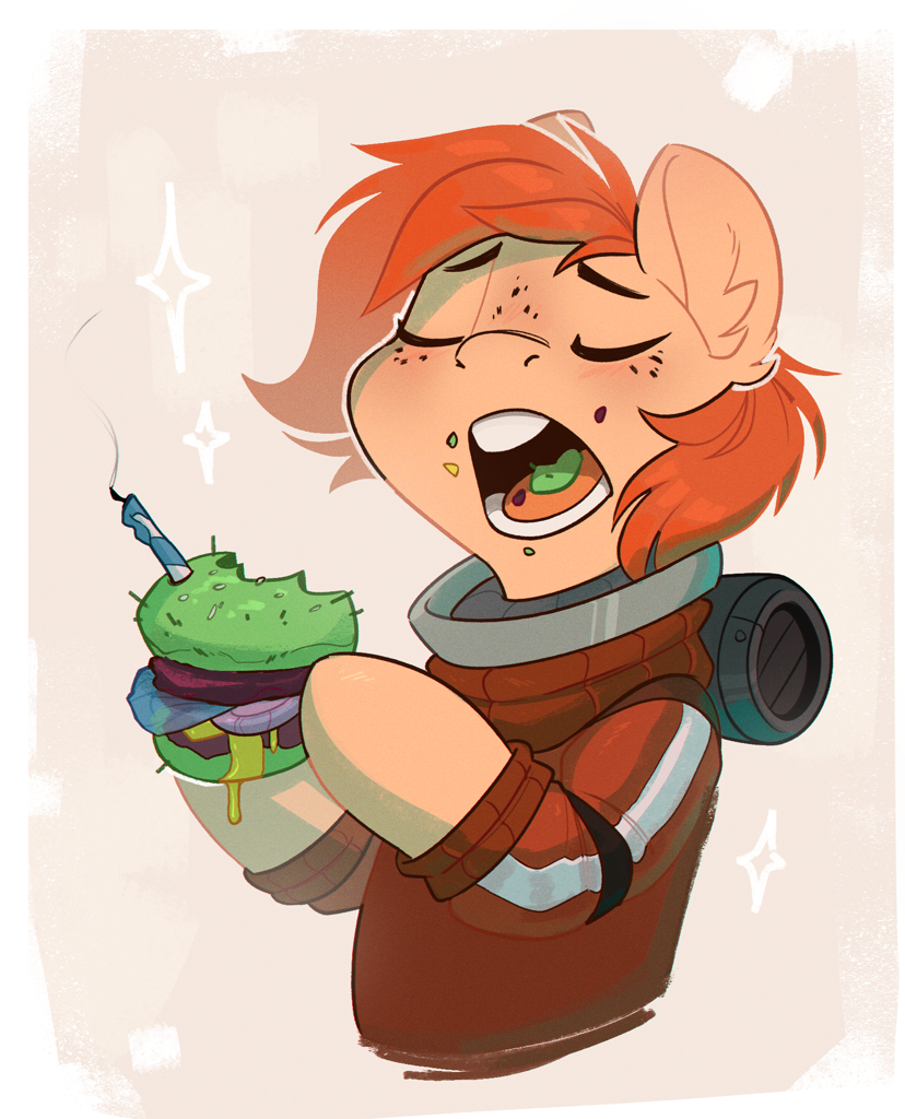 #3428694 - safe, artist:rexyseven, oc, oc only, oc:rusty gears, pony ...