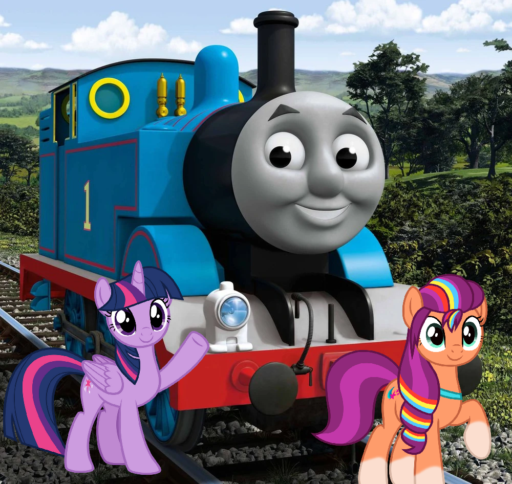 #3431466 - safe, artist:tankengine52, sunny starscout, twilight sparkle ...