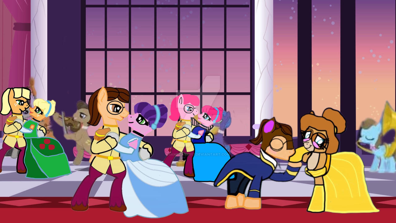 #3413888 - safe, artist:iamscar2017, applejack, pinkie pie, pipp petals ...