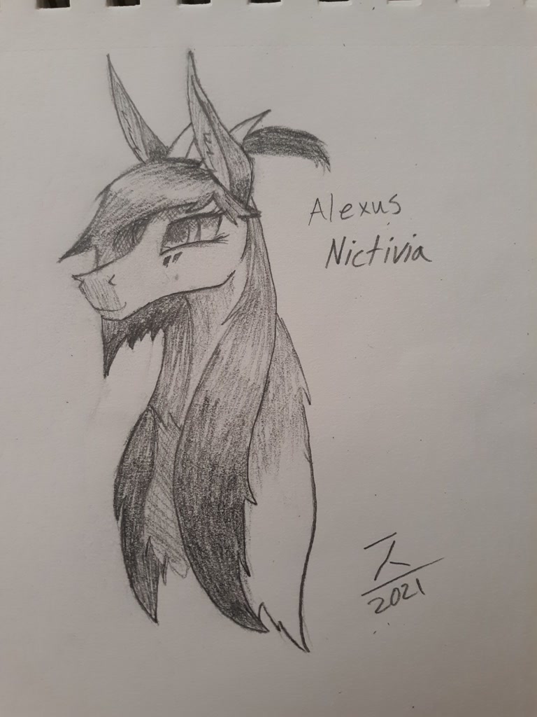 #3432594 - safe, artist:redgear_arts, oc, oc:alexus nictivia, hybrid - Derpibooru