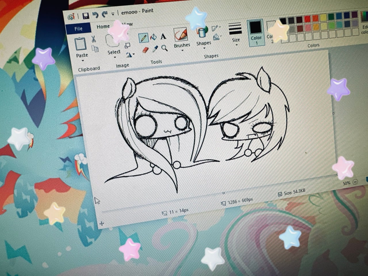 #3414592 - safe, artist:ieatedyuripizza, fluttershy, rainbow dash, pegasus, pony, g4, cursor ...