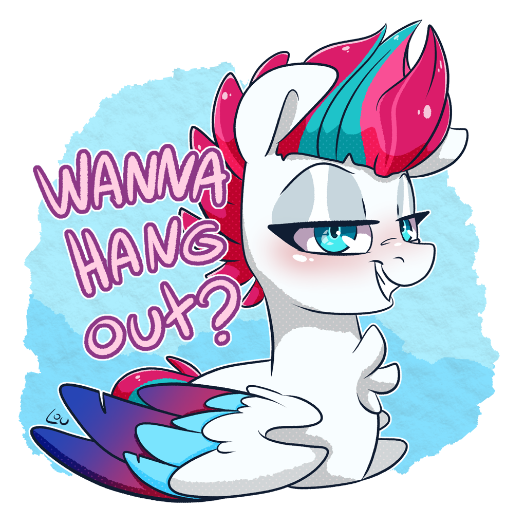 #3417208 - safe, artist:lou, zipp storm, pegasus, pony, g5, chest fluff ...