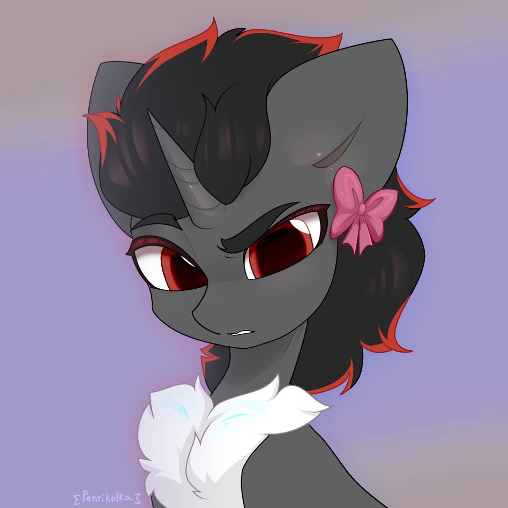 #3443584 - safe, artist:persikulka, oc, oc:supershadow_th, unicorn, horn, meme - Derpibooru