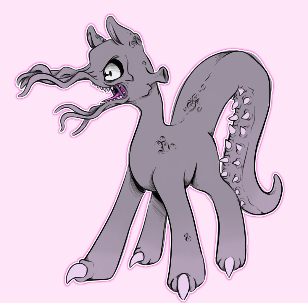 #3444588 - safe, artist:smirk, oc, oc only, monster pony, simple ...