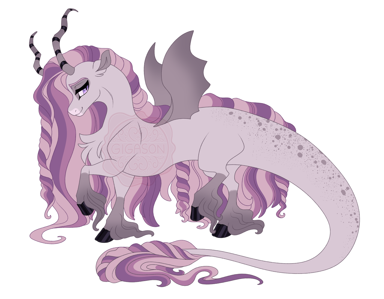 #3444916 - safe, artist:gigason, oc, oc:damask, draconequus, absurd resolution, female ...