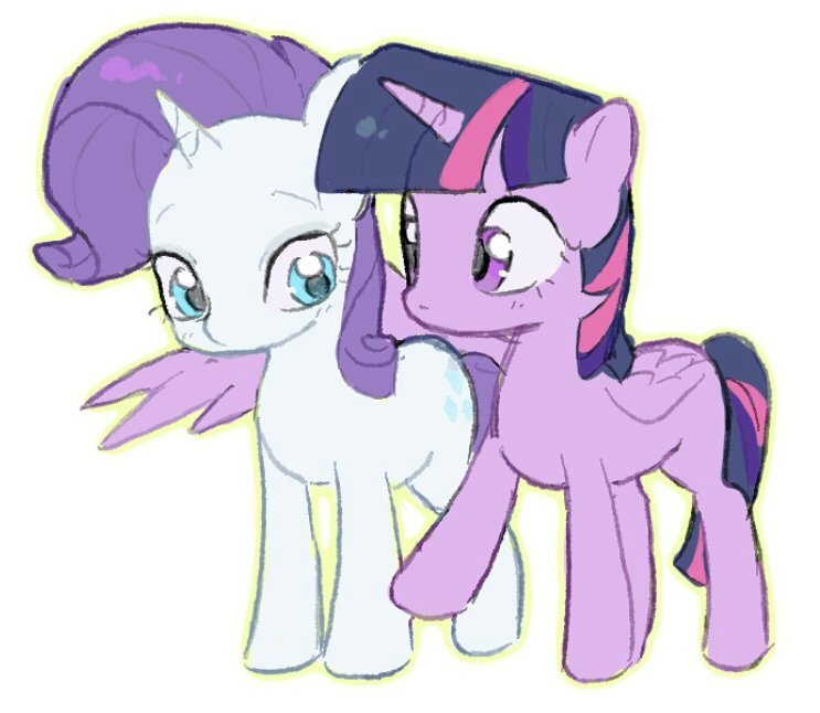 #3445124 - safe, artist:wooodd_, rarity, twilight sparkle, pony, g4 ...