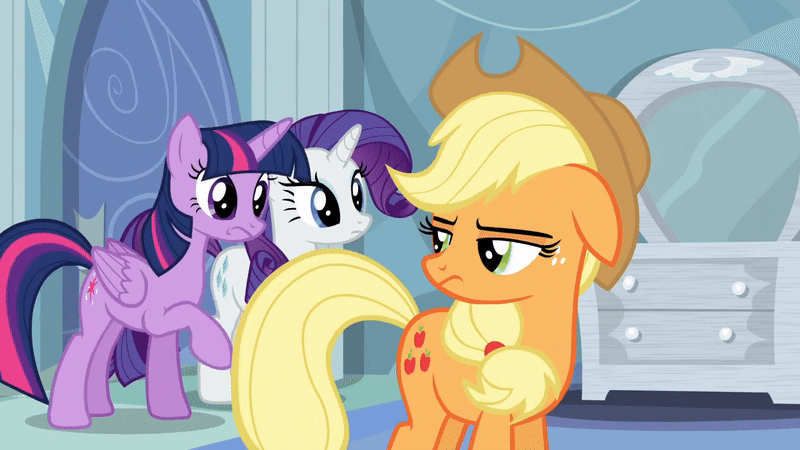 #3446046 - safe, screencap, applejack, rarity, twilight sparkle ...