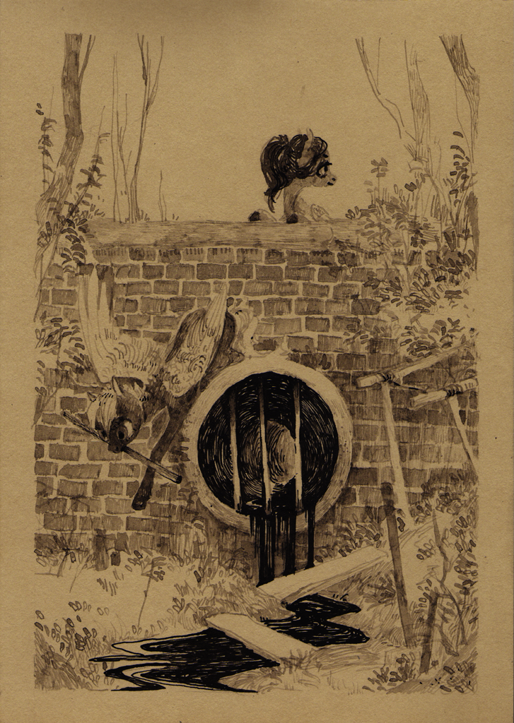 #3447063 - safe, artist:wolfiedrawie, derpy hooves, oc, oc:drew ...