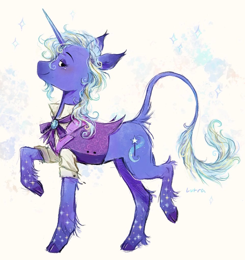 #3451239 - safe, artist:lutraviolet, trixie, classical unicorn, pony ...