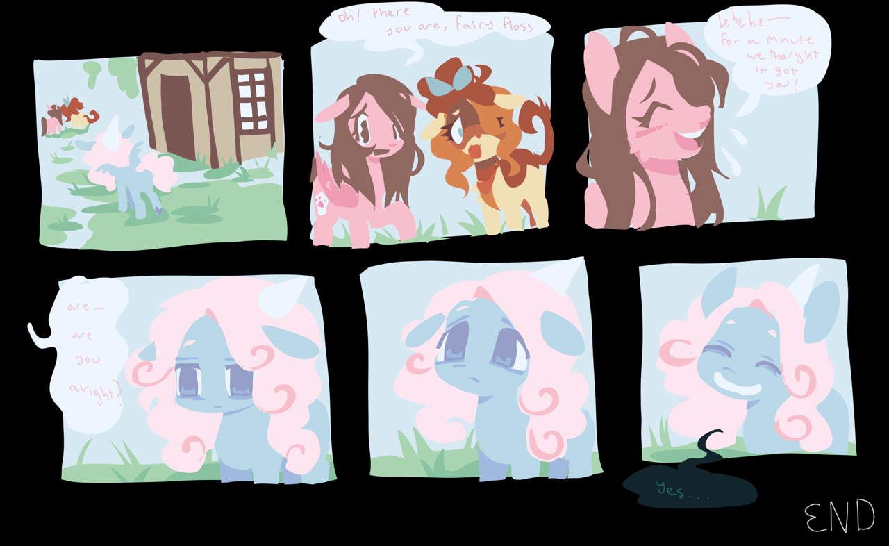 #3453016 - safe, artist:squilko, part of a set, oc, oc only, oc:fairy floss, oc:vedalia, unnamed ...