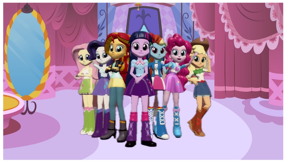 #3435453 - safe, artist:tfmlp1, applejack, fluttershy, pinkie pie ...