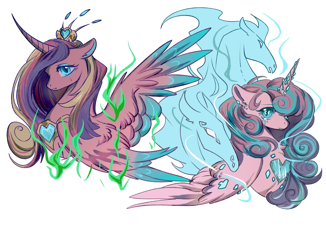 #3435670 - safe, artist:r-cang, princess cadance, alicorn, pony ...