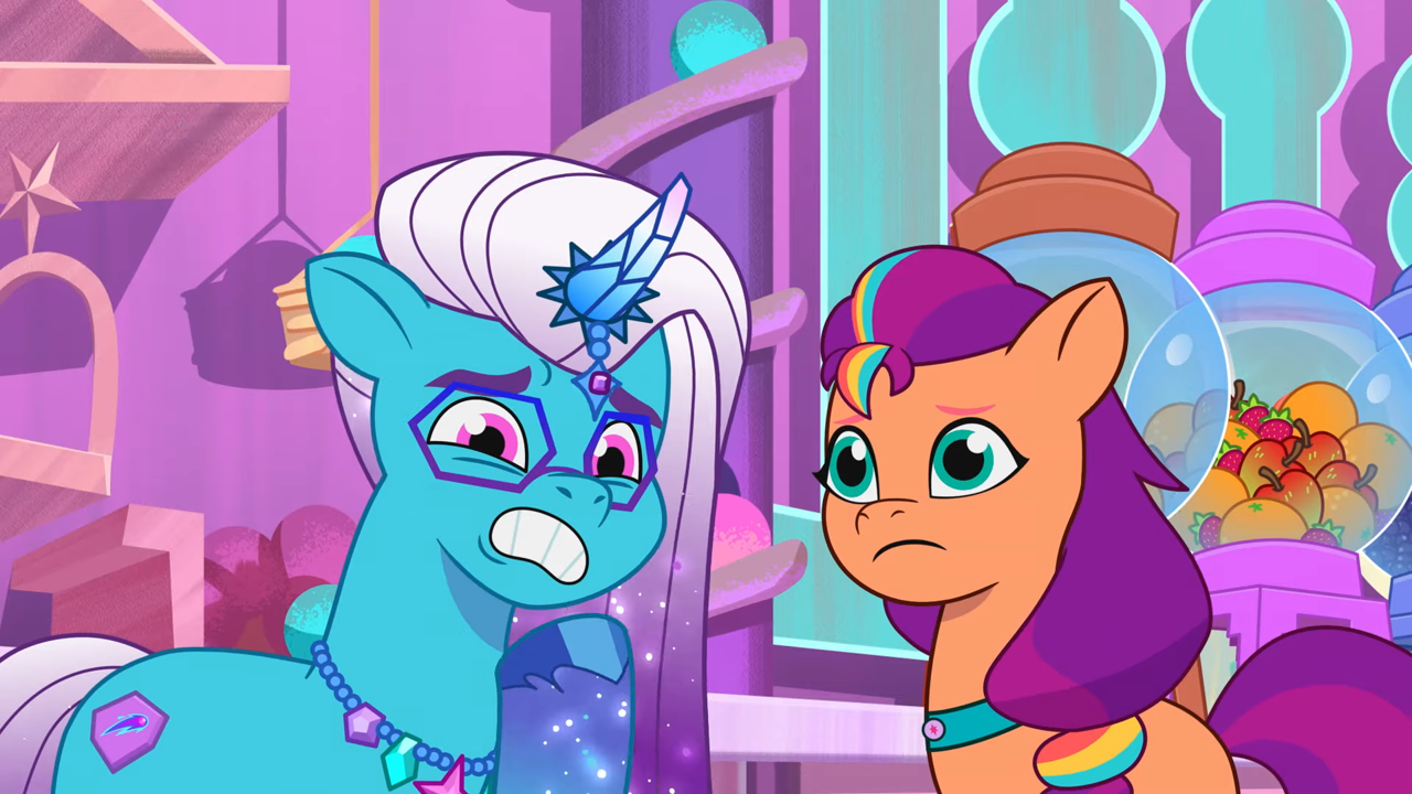 #3435694 - safe, screencap, comet (g5), sunny starscout, auroricorn ...