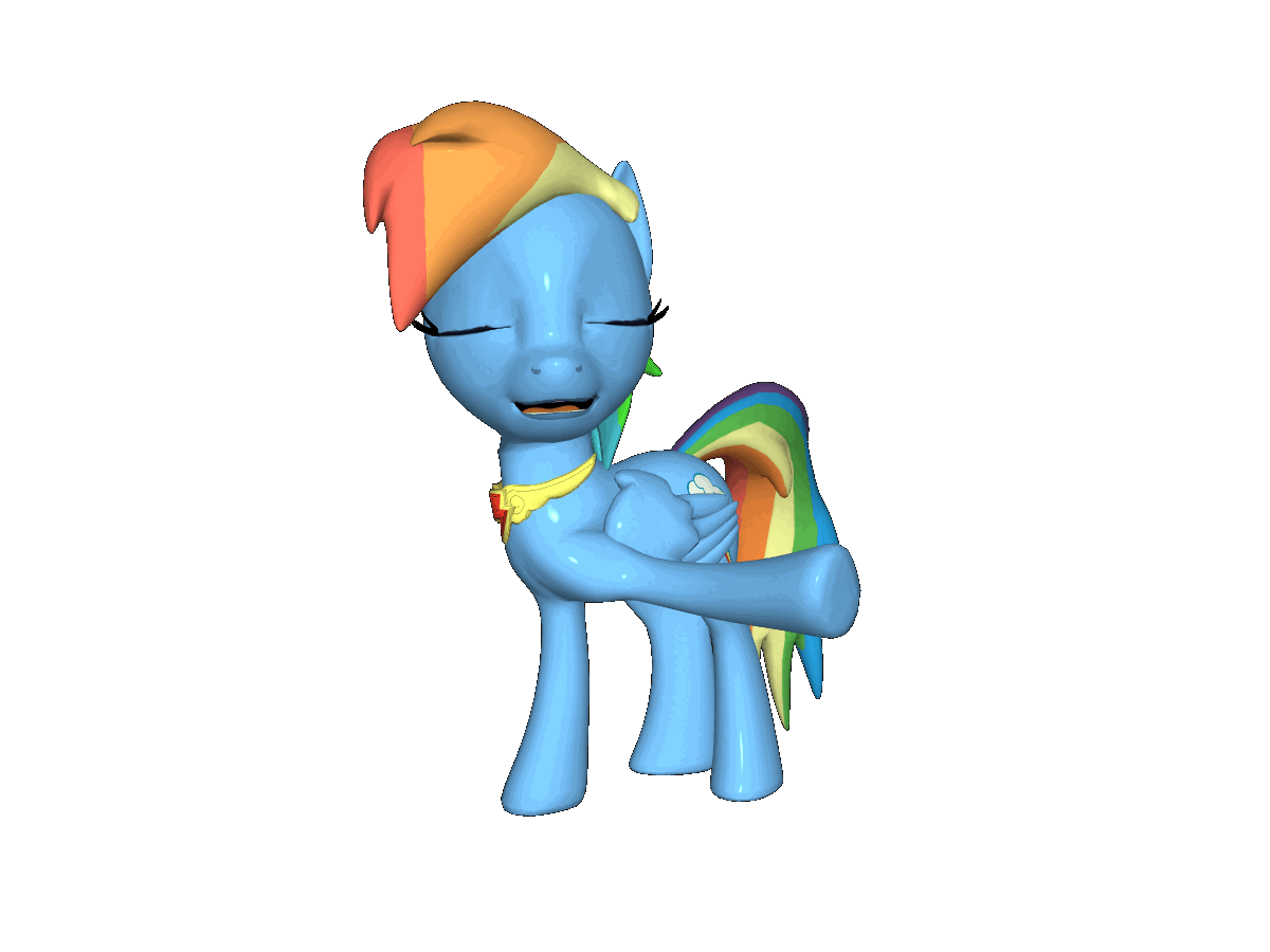 #3435730 - safe, rainbow dash, pegasus, pony, g4, 3d, a true true ...