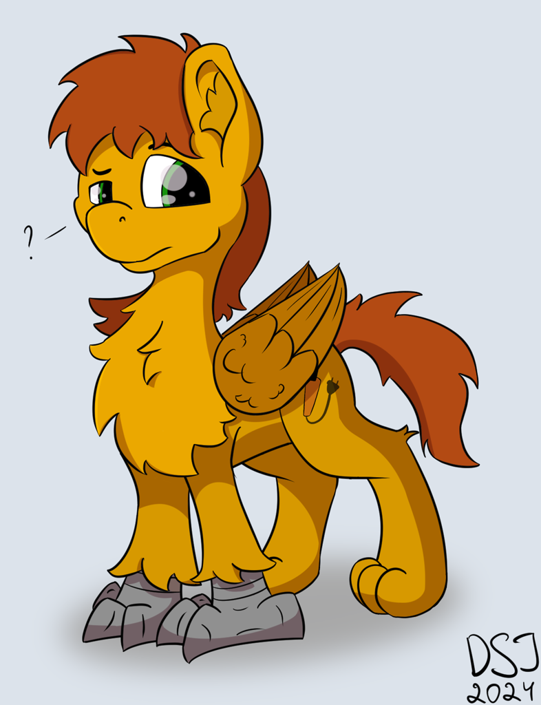 #3435850 - safe, artist:dsksh, oc, oc only, oc:agent diego, hippogriff, hybrid, ponygriff, chest ...