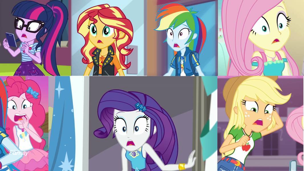 #3436656 - safe, screencap, applejack, fluttershy, pinkie pie, rainbow ...