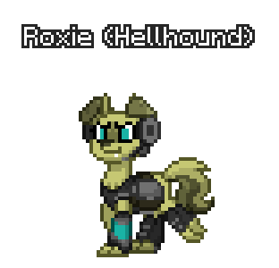 #3437833 - safe, artist:veprem, oc, oc only, oc:roxie, hellhound ...