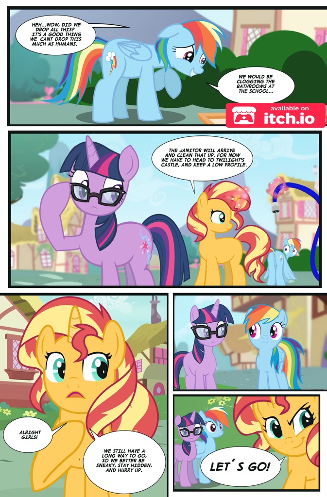 #3438765 - explicit, artist:succubi samus, rainbow dash, sci-twi, sunset shimmer, twilight ...