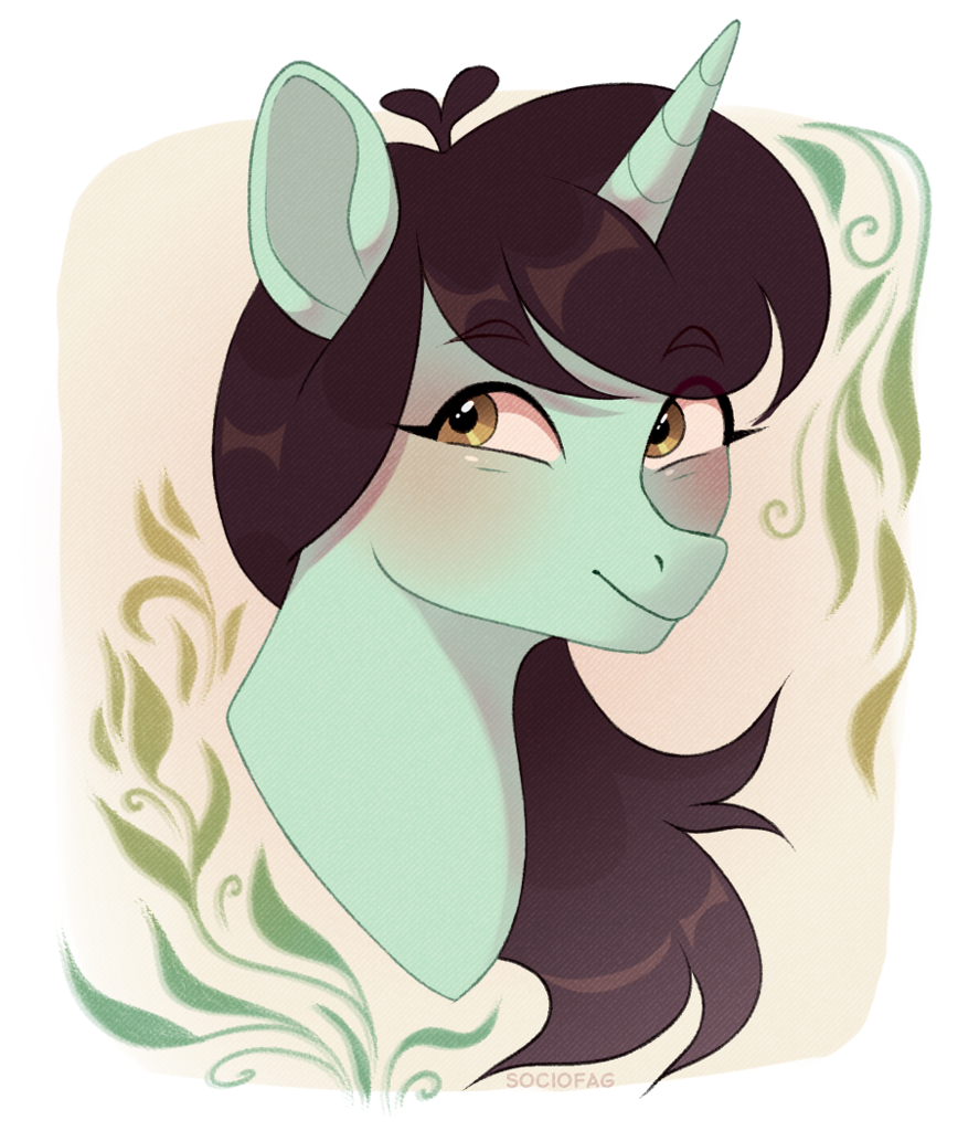 #3439158 - safe, artist:sociofag, sprout greenhoof, pony, unicorn, g4 ...