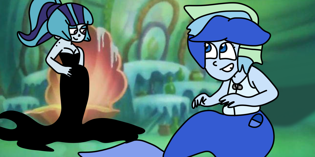 #3439170 - safe, artist:jadeharmony, sonata dusk, oc, oc:sparkling ...