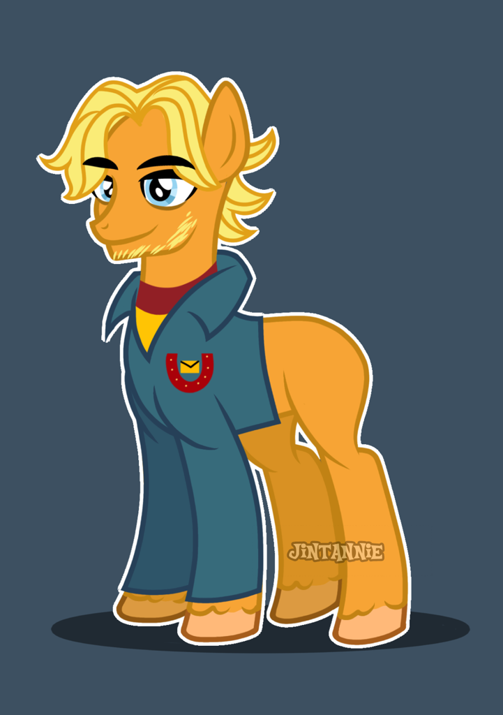 #3518600 - safe, artist:jintannie, pony, beard, clothes, curly ...