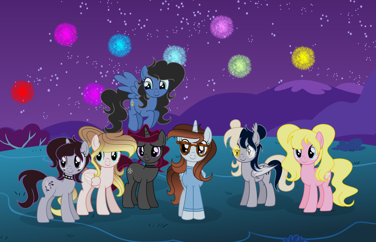 #3518905 - safe, artist:darbypop1, oc, oc:darby, oc:destiny laurel, oc ...