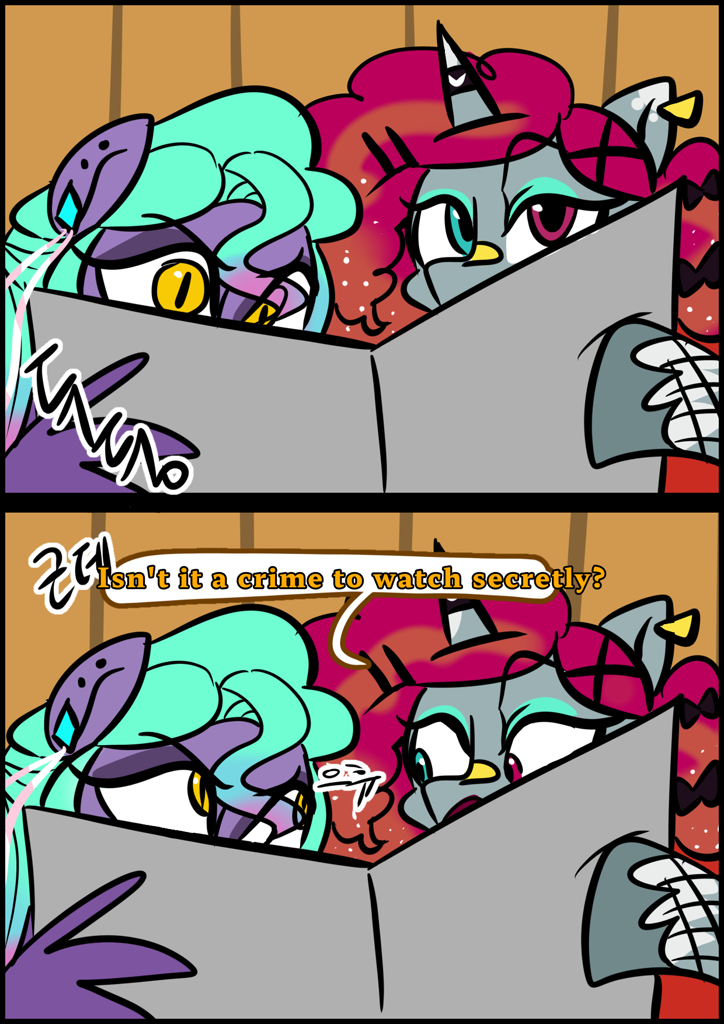 #3518913 - safe, artist:jully-park, oc, oc only, oc:ailee hatter, oc:ella evans, pegasus, pony ...