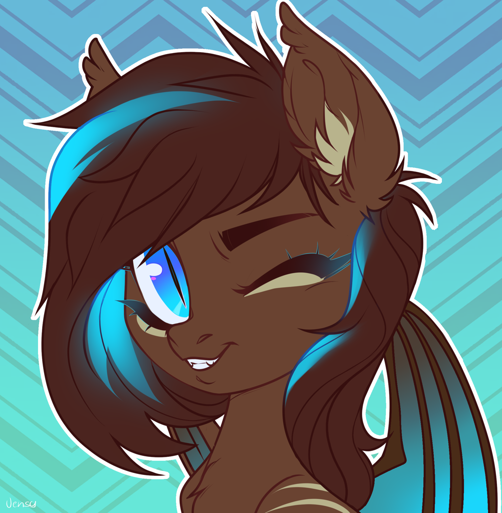 #3527449 - safe, artist:vensual99, oc, oc only, bat pony, pony ...