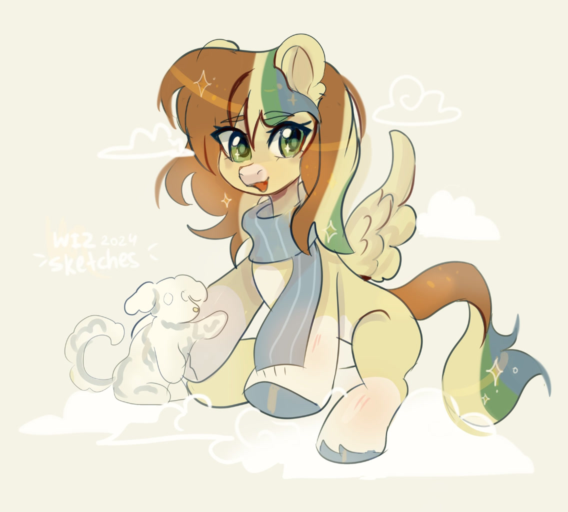 #3530386 - safe, artist:wizzie, oc, oc only, fluffy pony, pegasus, pony ...