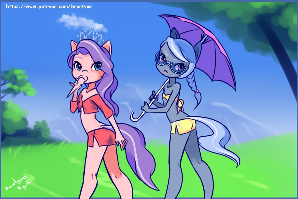 #3530473 - safe, artist:drantyno, diamond tiara, silver spoon, earth ...