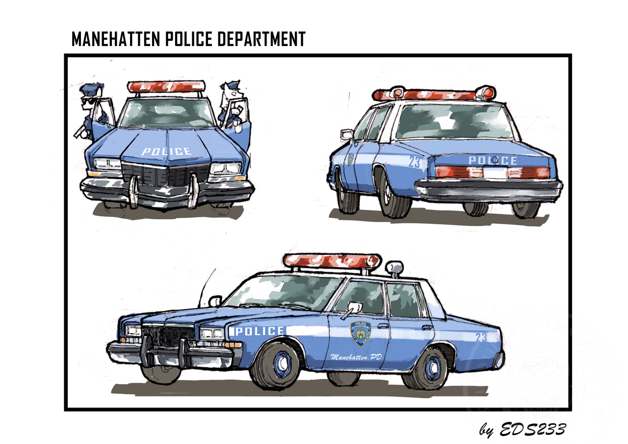 #3531599 - safe, artist:eds233, earth pony, pony, car, manehattan ...