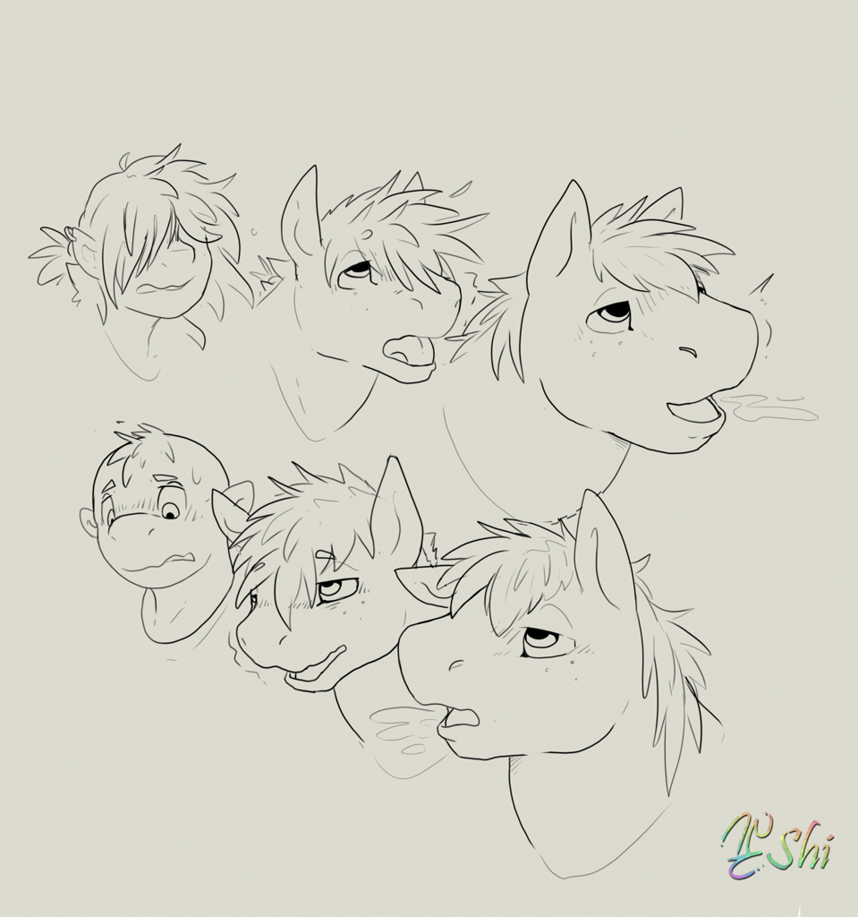 #3519446 - safe, artist:surrii, big macintosh, human, pony, g4, bust ...