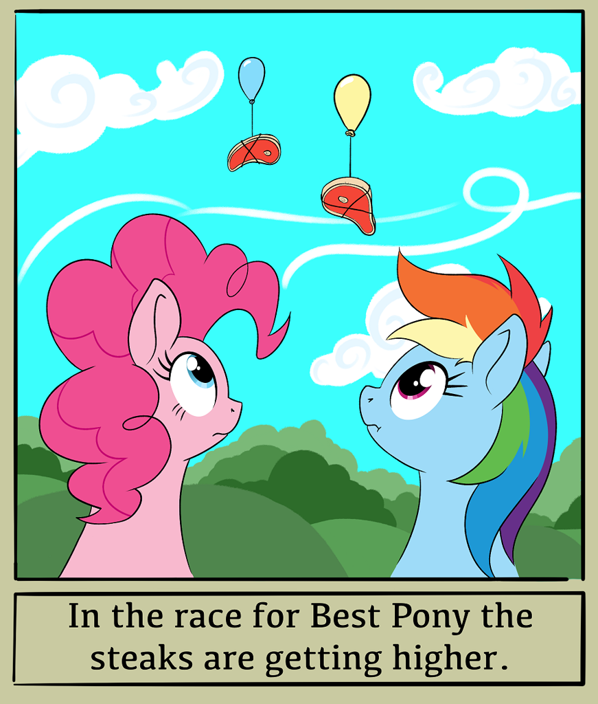 #3535872 - safe, artist:eels, pinkie pie, rainbow dash, earth pony ...