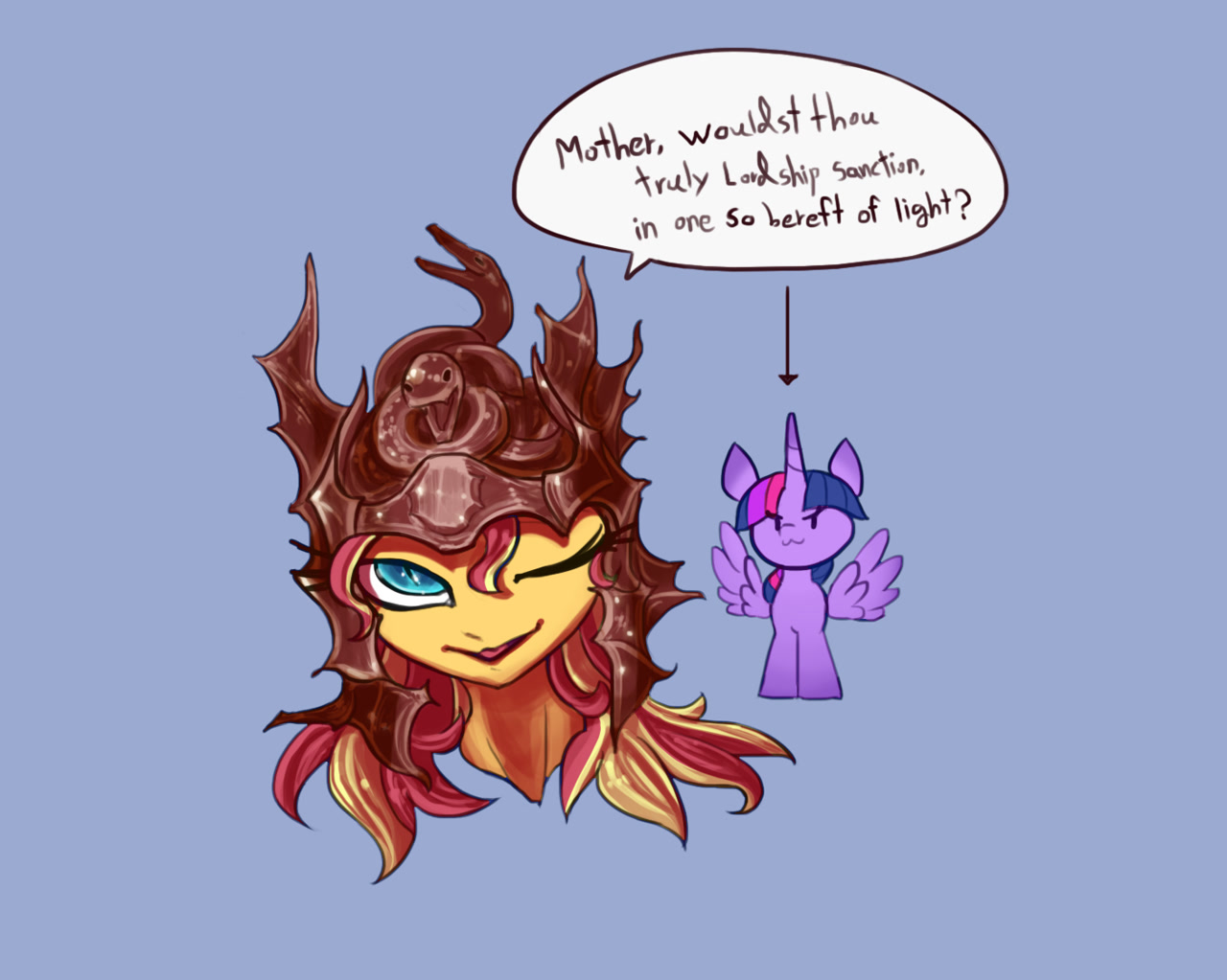 #3536296 - safe, artist:alexsavenije, sunset shimmer, twilight sparkle ...