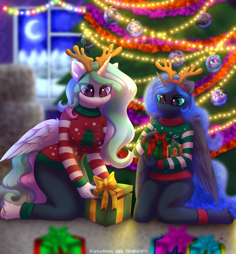 #3520418 - safe, artist:alphadesu, artist:taiweiart, princess cadance ...