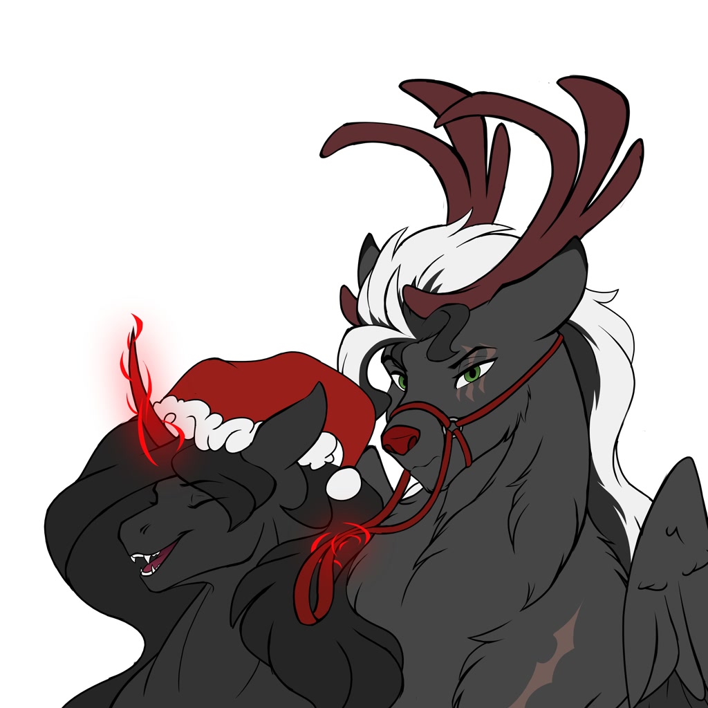 #3522551 - safe, artist:monolith, oc, oc only, oc:monolith_skyline, oc:shade starlight, deer ...