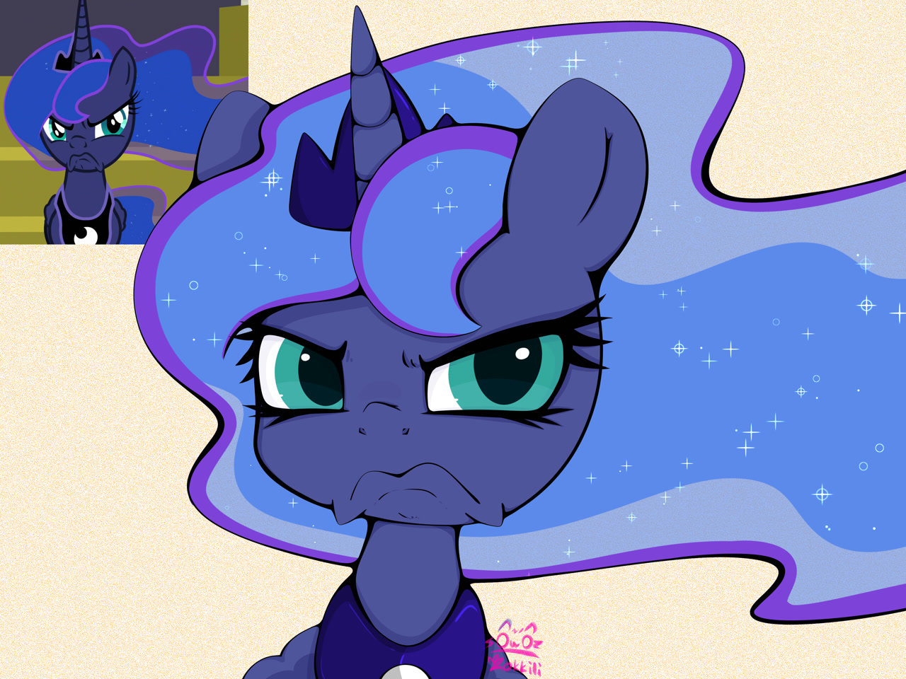 #3522632 - safe, artist:zokkili, princess luna, alicorn, pony, a royal ...