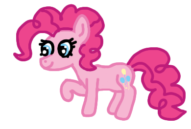 #3522901 - safe, artist:jakusi, pinkie pie, g4, drawpile, lifted leg ...
